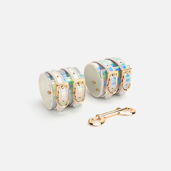 Aurora Double Buckle Vegan Leather Wrist Cuffs - OZGAGA