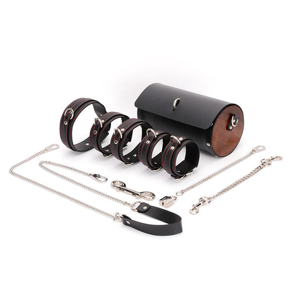 Deluxe Cross Shoulder BDSM Restraint Cylinder Case Set - OZGAGA