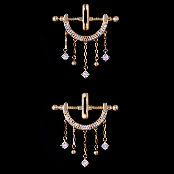 Luxury Non-Piercing Spring Loaded Nipple Clamps Jewelry - OZGAGA