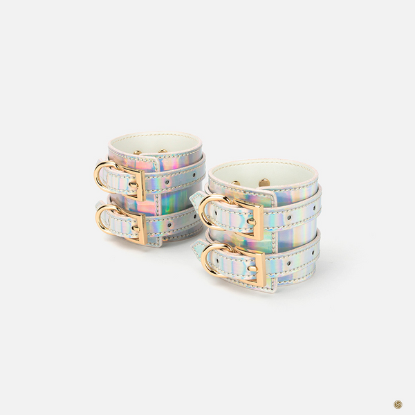 Aurora Double Buckle Vegan Leather Wrist Cuffs - OZGAGA
