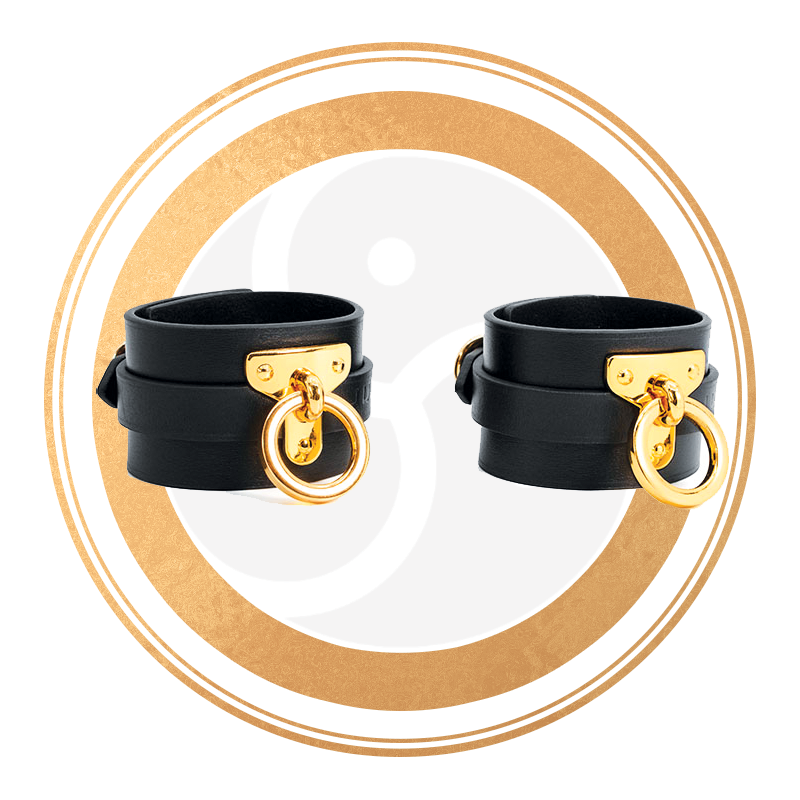 BDSM Golden O Ring Wrist Cuffs OZGAGA BDSM Golden O Ring Wrist Cuffs OZGAGA